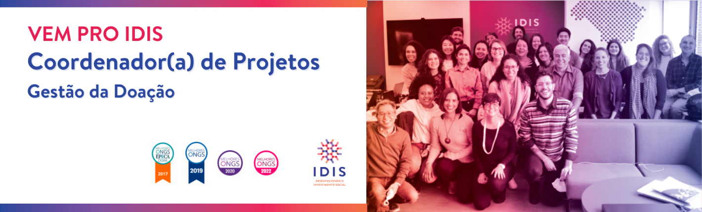 Vaga para Coordenador(a) de Gestão da Doação no IDIS | IDISIDIS